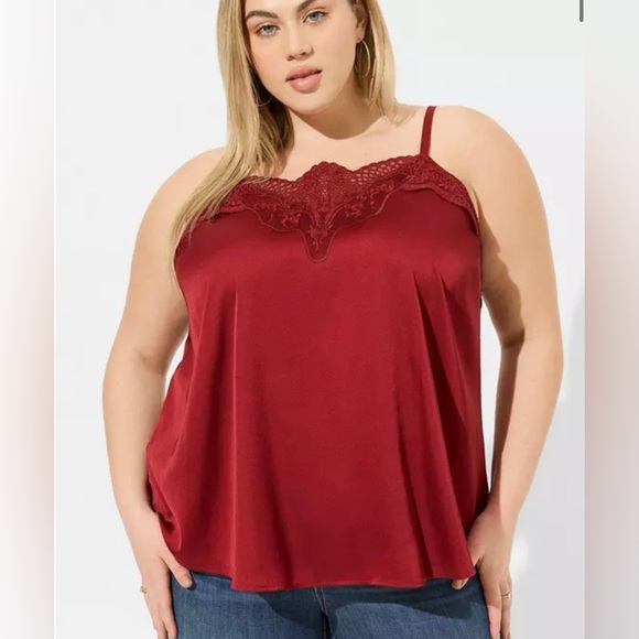 torrid | Tops | Nwt Torrid Sophie Cami With Lace Red Color Size 3x ...